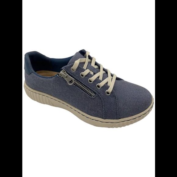 Clarks | Shoes | Clarks Collection Laceup Sneakers Caroline Denim Blue ...